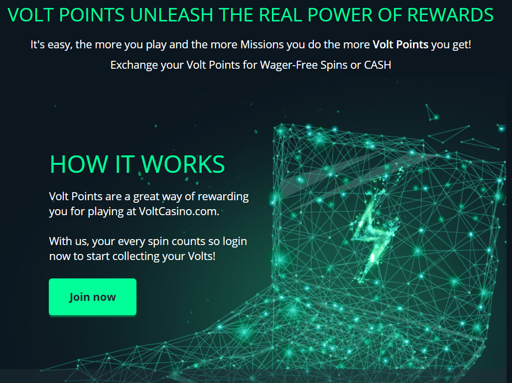 Collect Volt Points and Get Amazing Rewards at Volt Casino